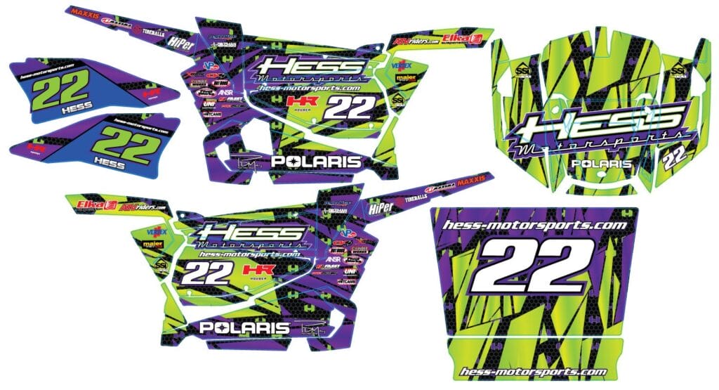 Polaris RZR XP 1000 Graphic Kit - Hess Motorsports Custom Kit - Action ...